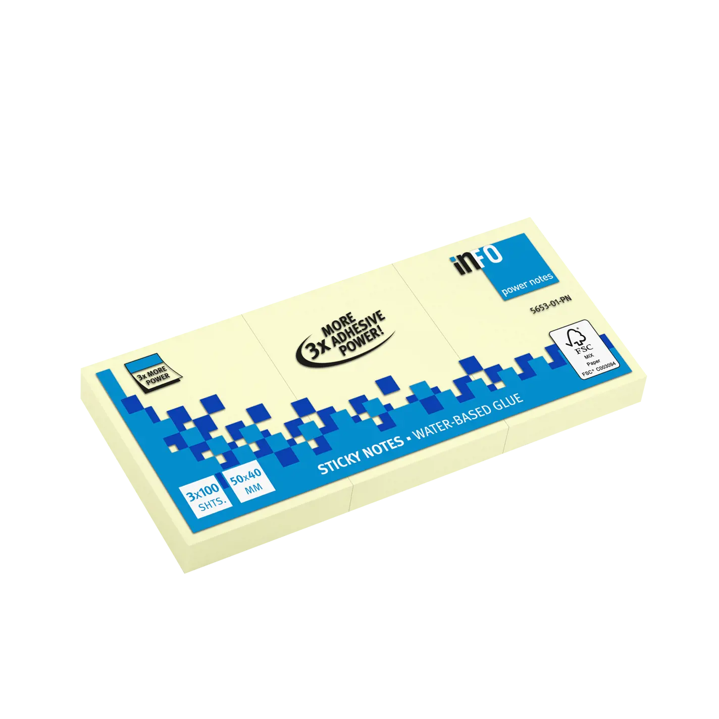 [德國製] inFO 三倍強力 1.5" x 2" 便利貼 報事貼 #5653