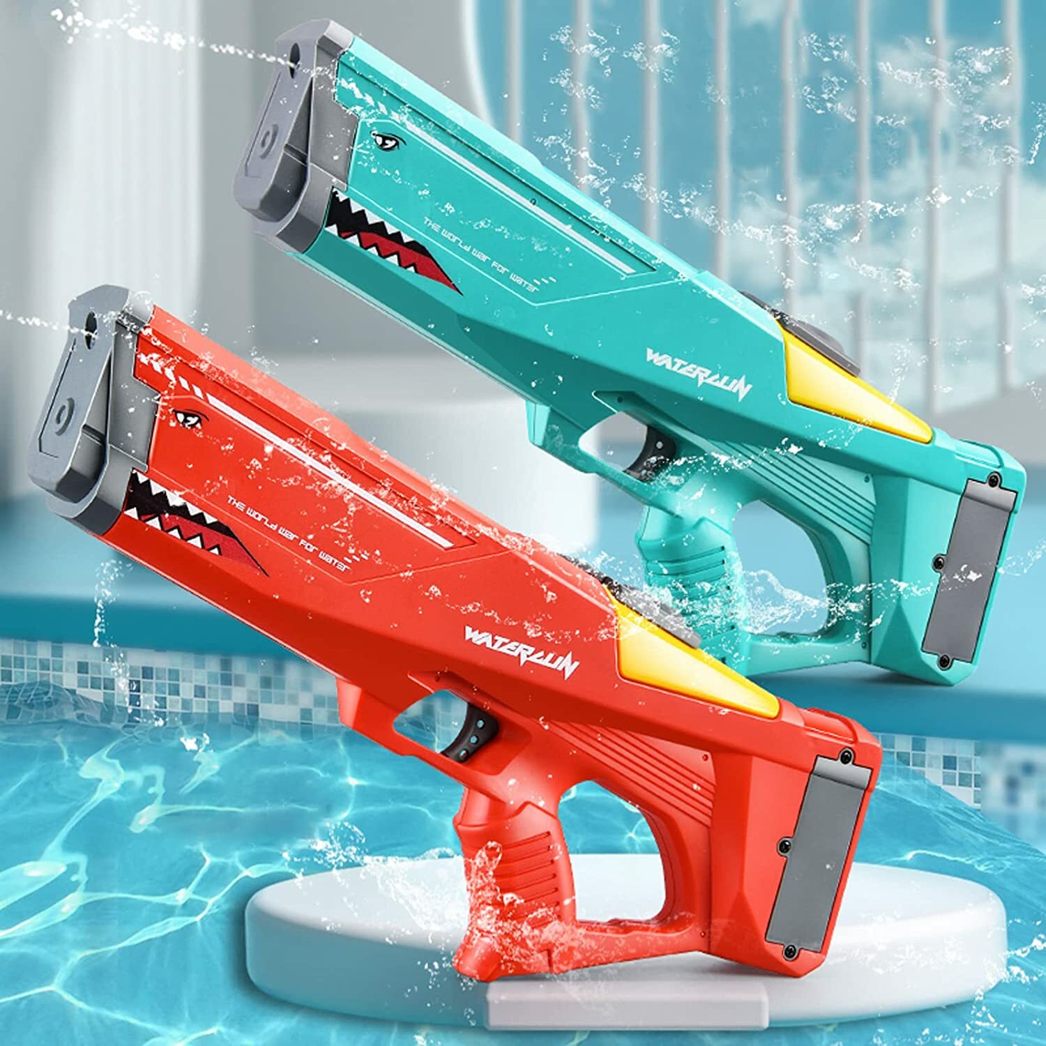 WATER GUN 鯊魚造型電動連發水槍