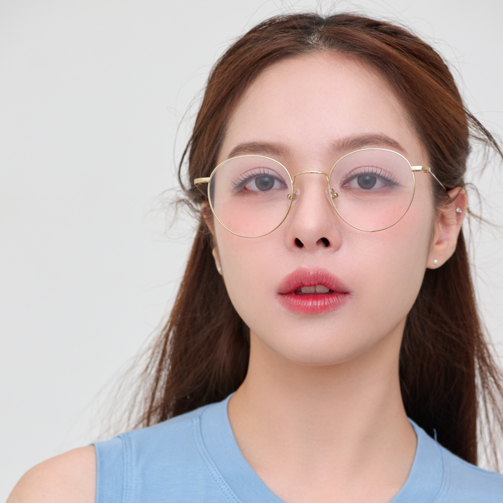 CARIN光學眼鏡-HENING C3 金 #NewJeans同款-韓國眼鏡品牌