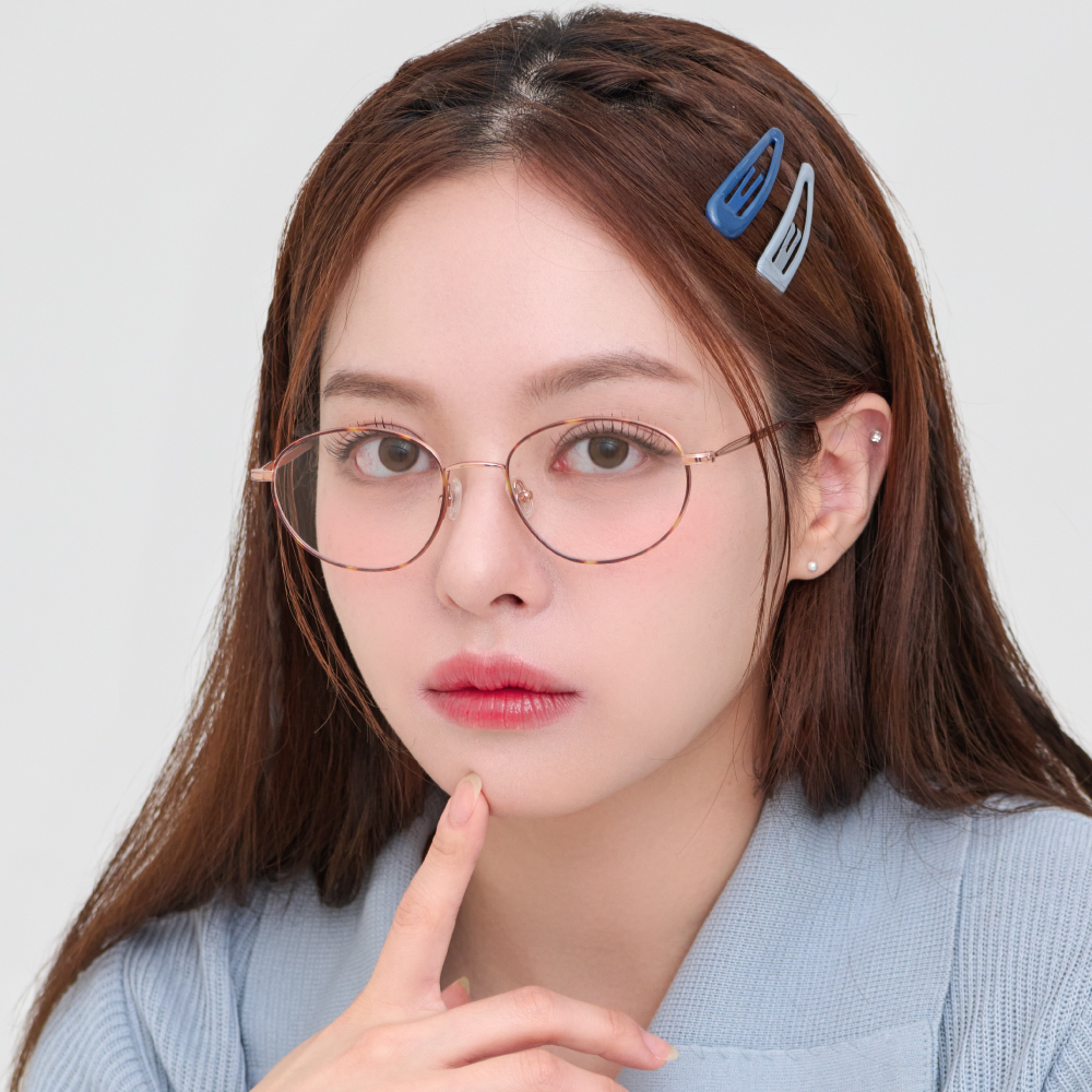 CARIN光學眼鏡-EDELL C4 琥珀棕 玫瑰金-韓國眼鏡品牌