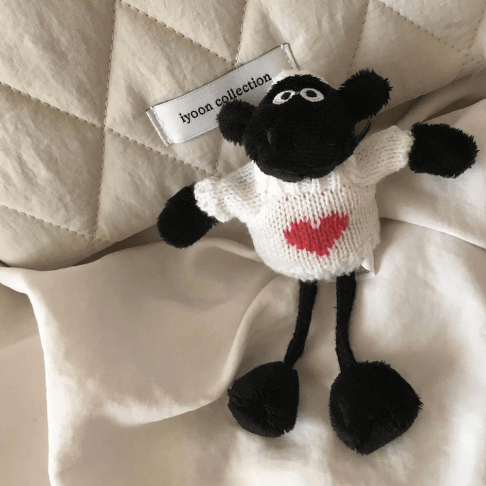 Shaun the Sheep White Knit Doll Keyring 無敵羊咩咩 白色毛衣公仔鎖匙扣