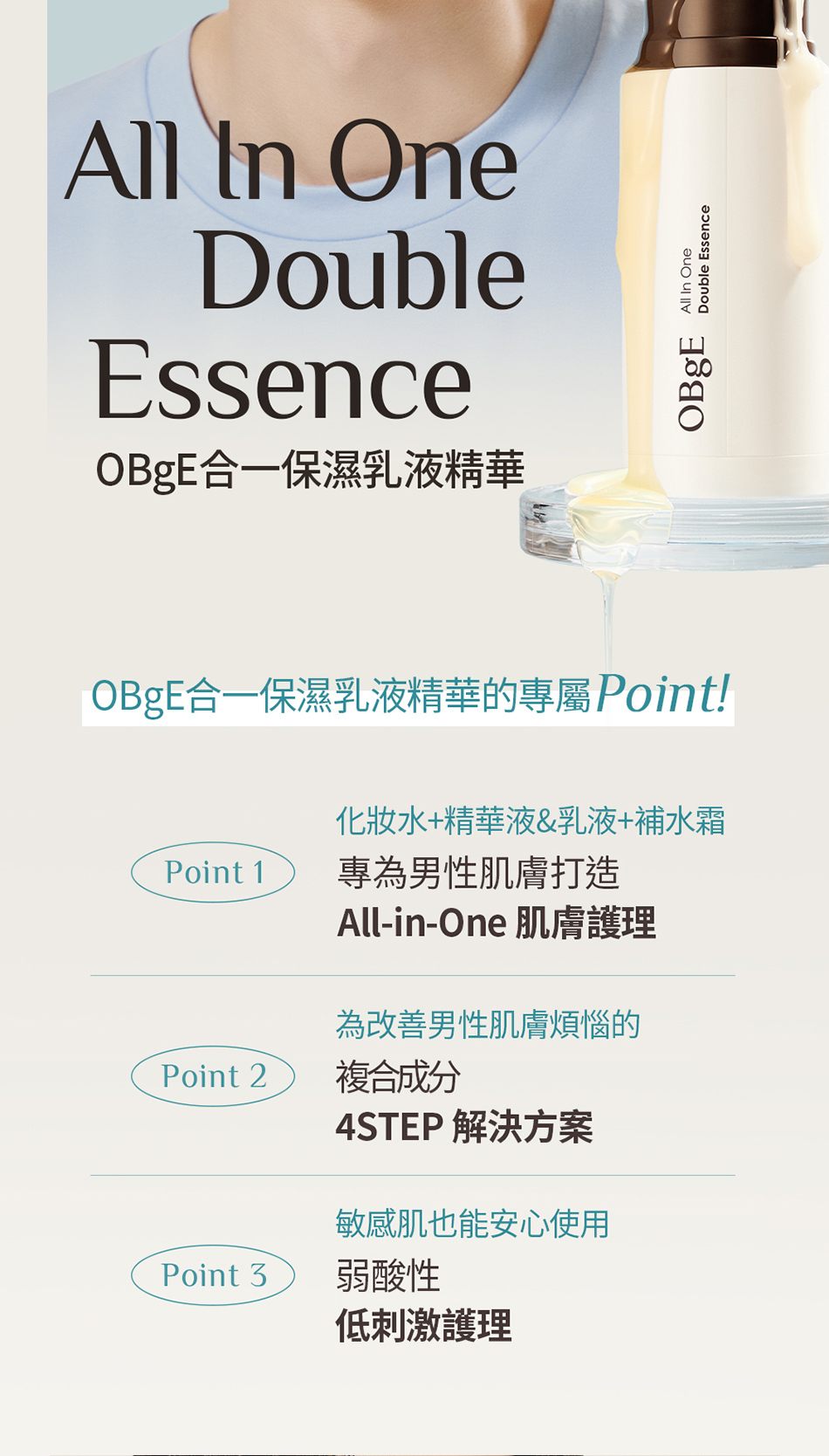 OBgE合一保濕乳液精華