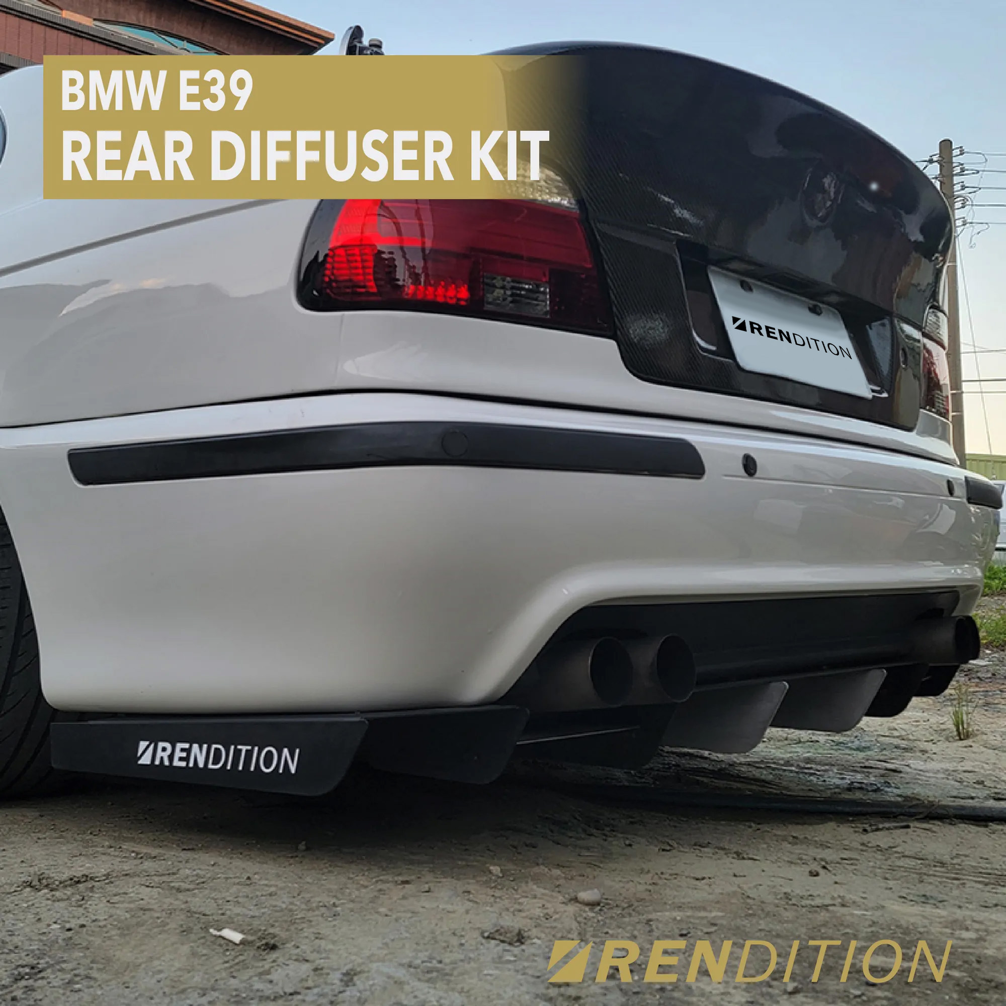 BMW E39 REAR DIFFUSER KIT V2