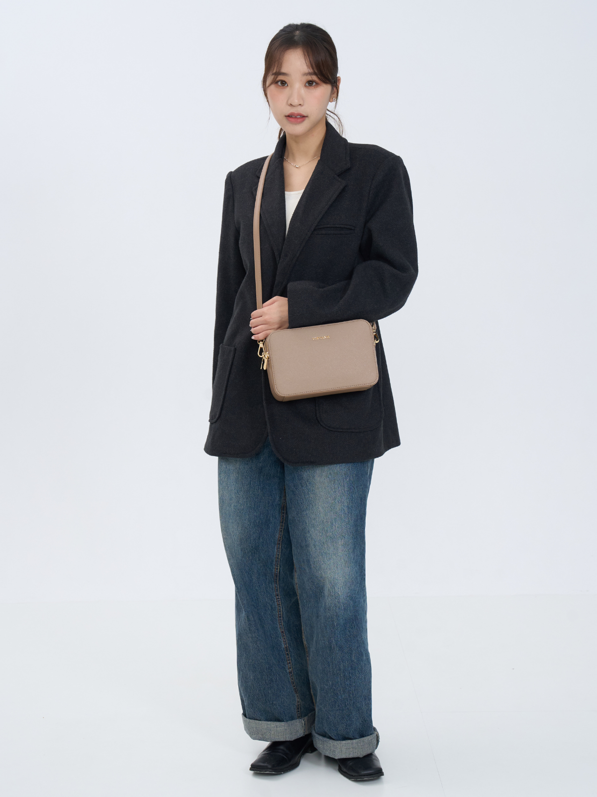 STEVANIE - 美菈雙層斜背相機包