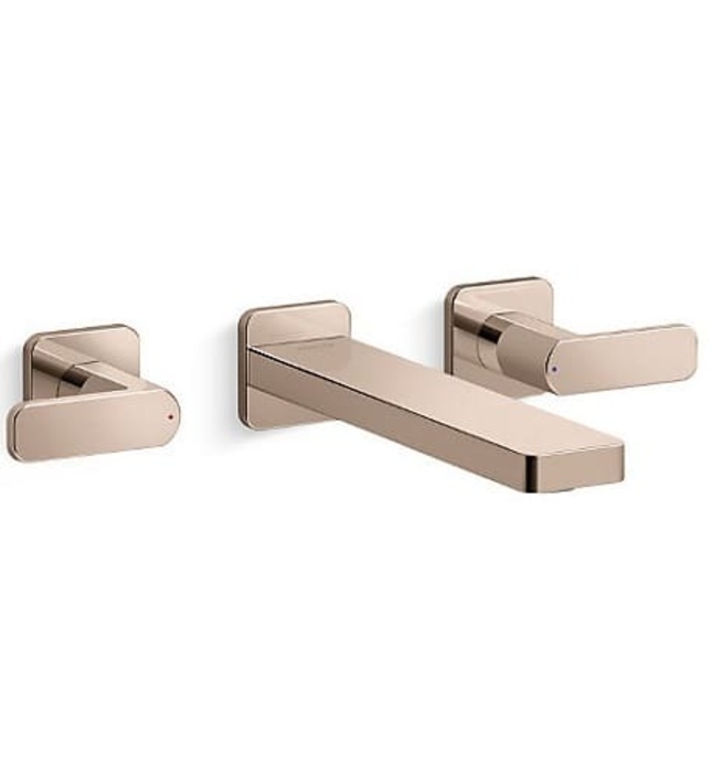 KOHLER K-22570T-4-RGD PARALLEL 掛牆式面盆龍頭