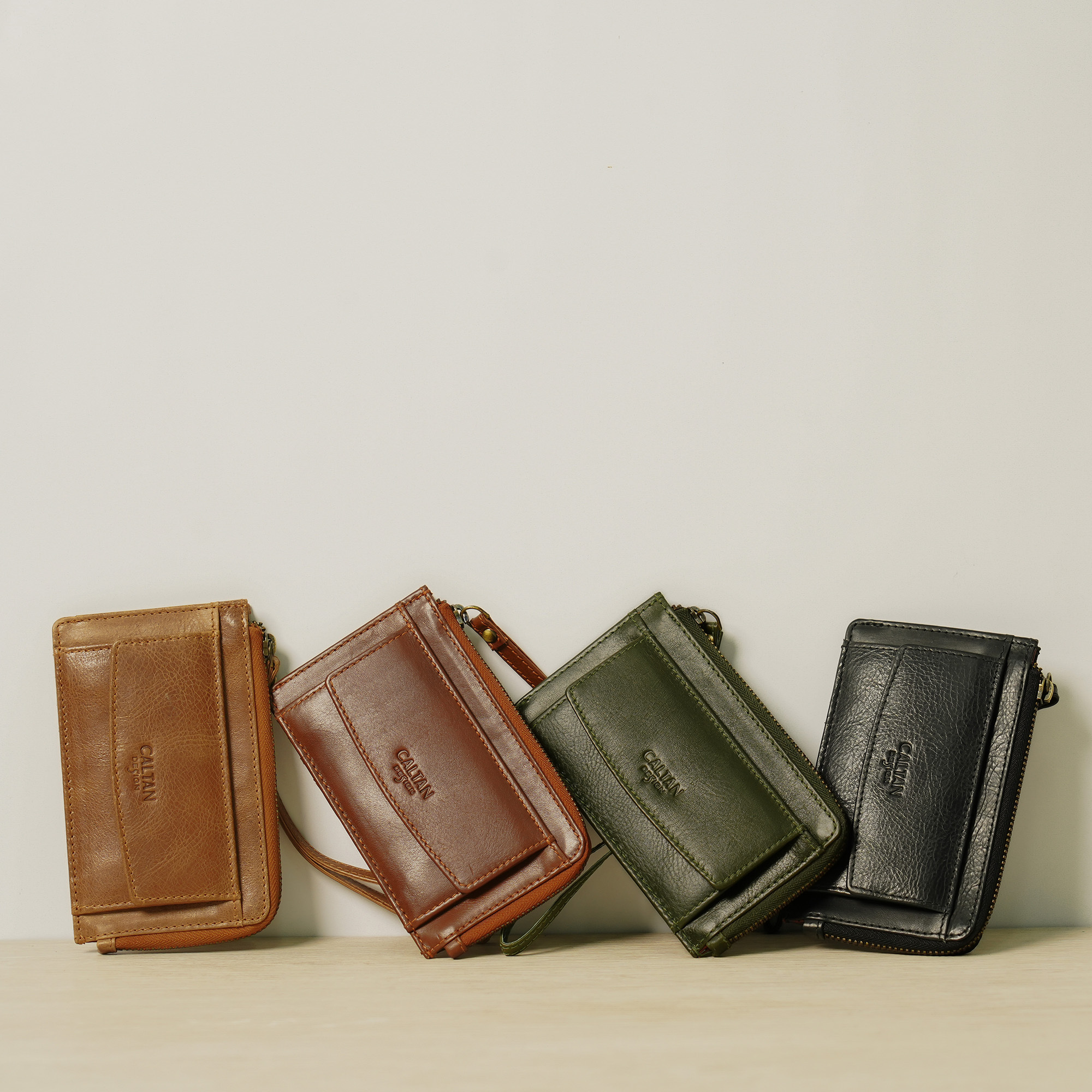 牛皮/零錢包【CALTAN】真皮手掛卡夾零錢包075128-四色