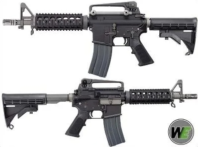 WE M4 CQB GBB 全開膛版 全金屬瓦斯氣動槍 黑色款