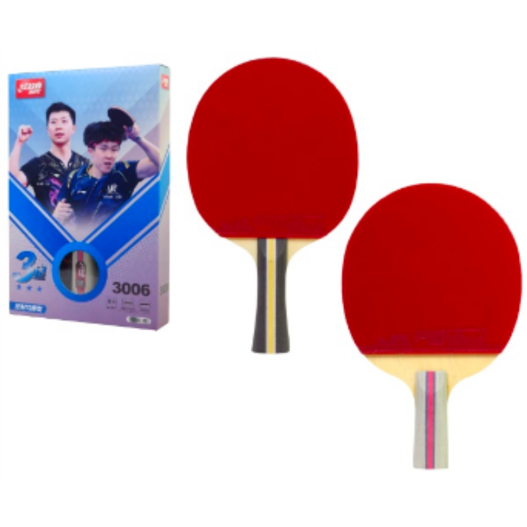 【💥乒乓球】紅雙喜 DHS 三星乒乓球拍 長柄雙反 乒乓球 Badminton 長柄 H3002