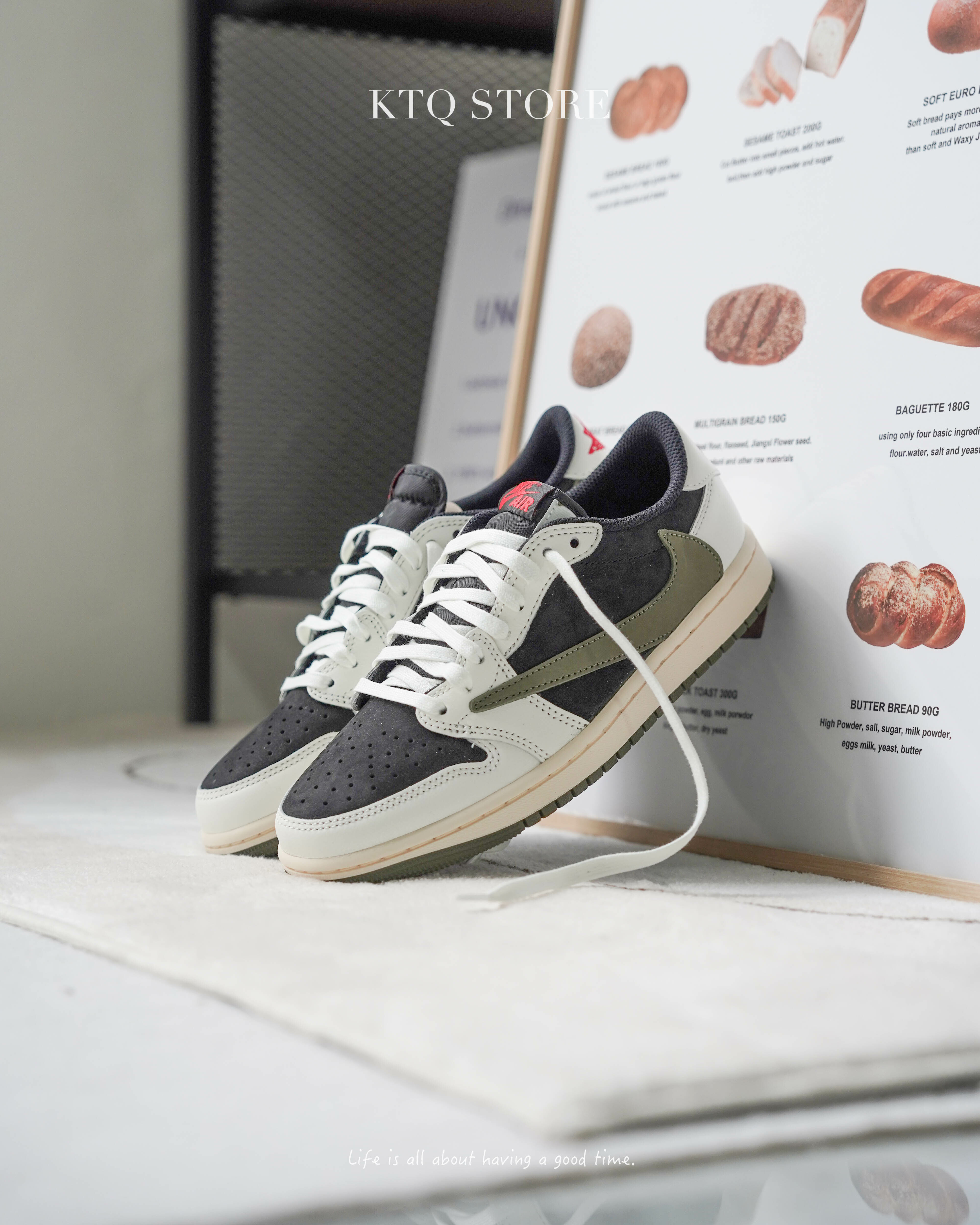 KTQ STORE ‧ Travis Scott x AJ1 Low橄欖綠倒鉤 DZ4137-106