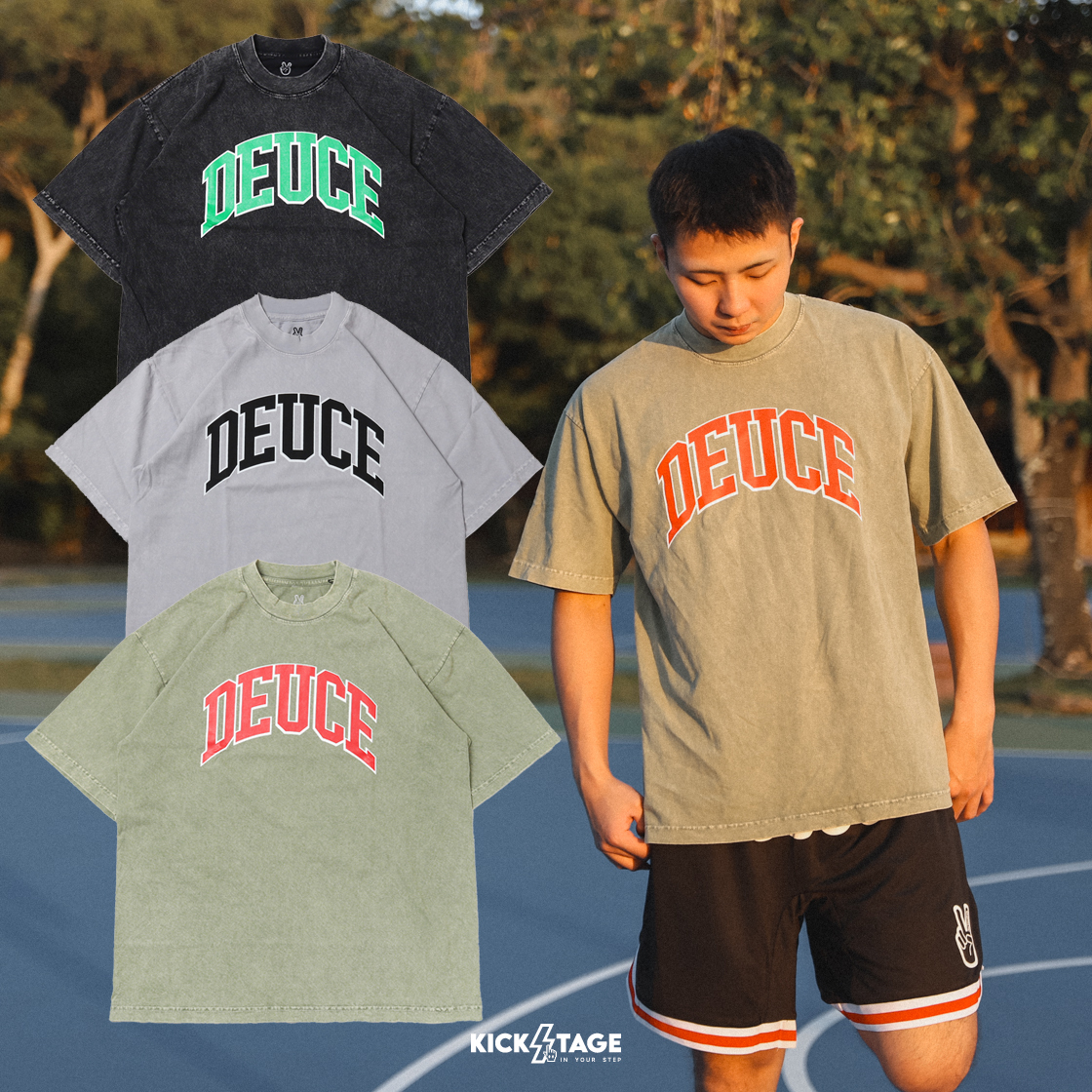 男女款 Deuce Brand College Font Tee 三色 大學字體 水洗 休閒 短袖 短T【DE