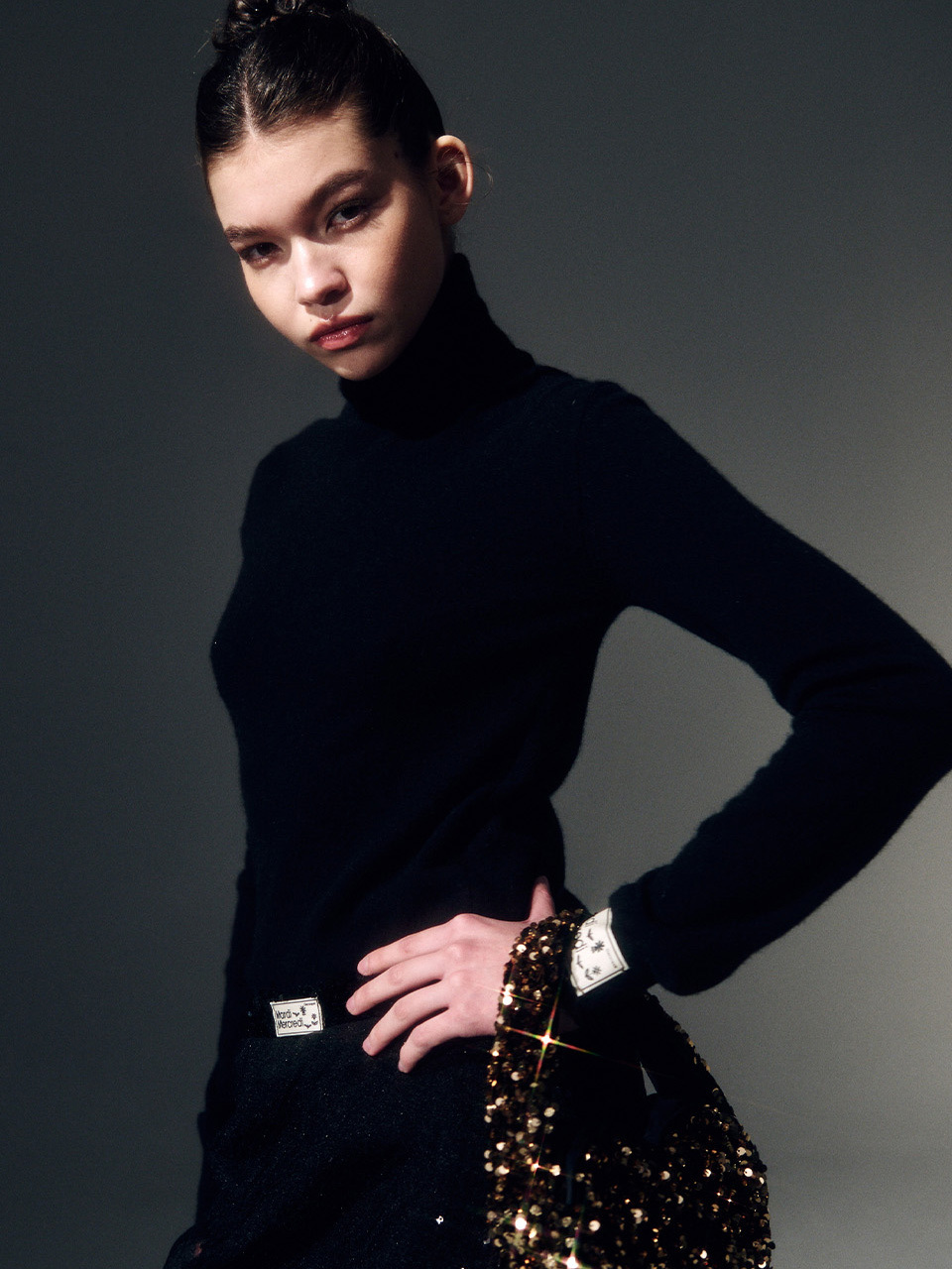 Mardi Mercredi CASHMERE BLENDED BASIC TURTLE NECK MARDI