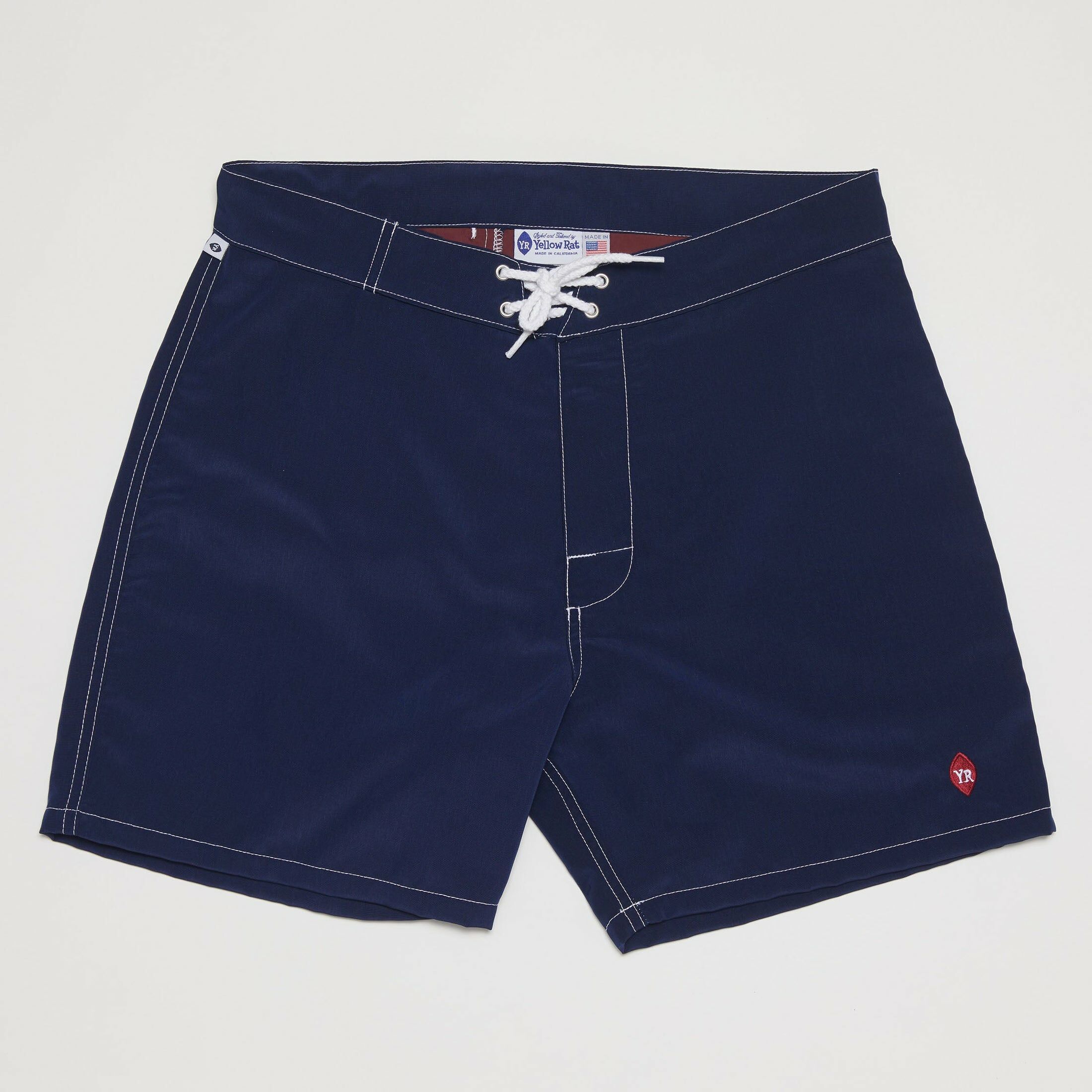 Yellow Rat Solid Trunks (Navy)
