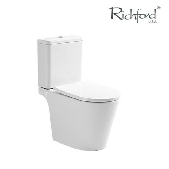 Richford R690 Rimless 無框沖水 相連式 自由咀 納米座廁 連緩衝降板