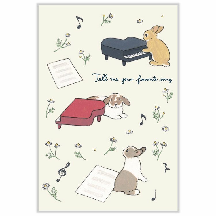 ACTIVE CORPORATION｜森山標子 明信片 兔兔樂曲