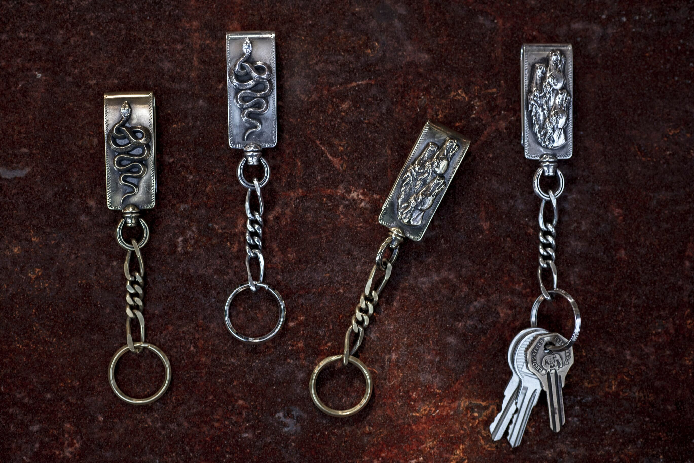 Snake clip type keychain