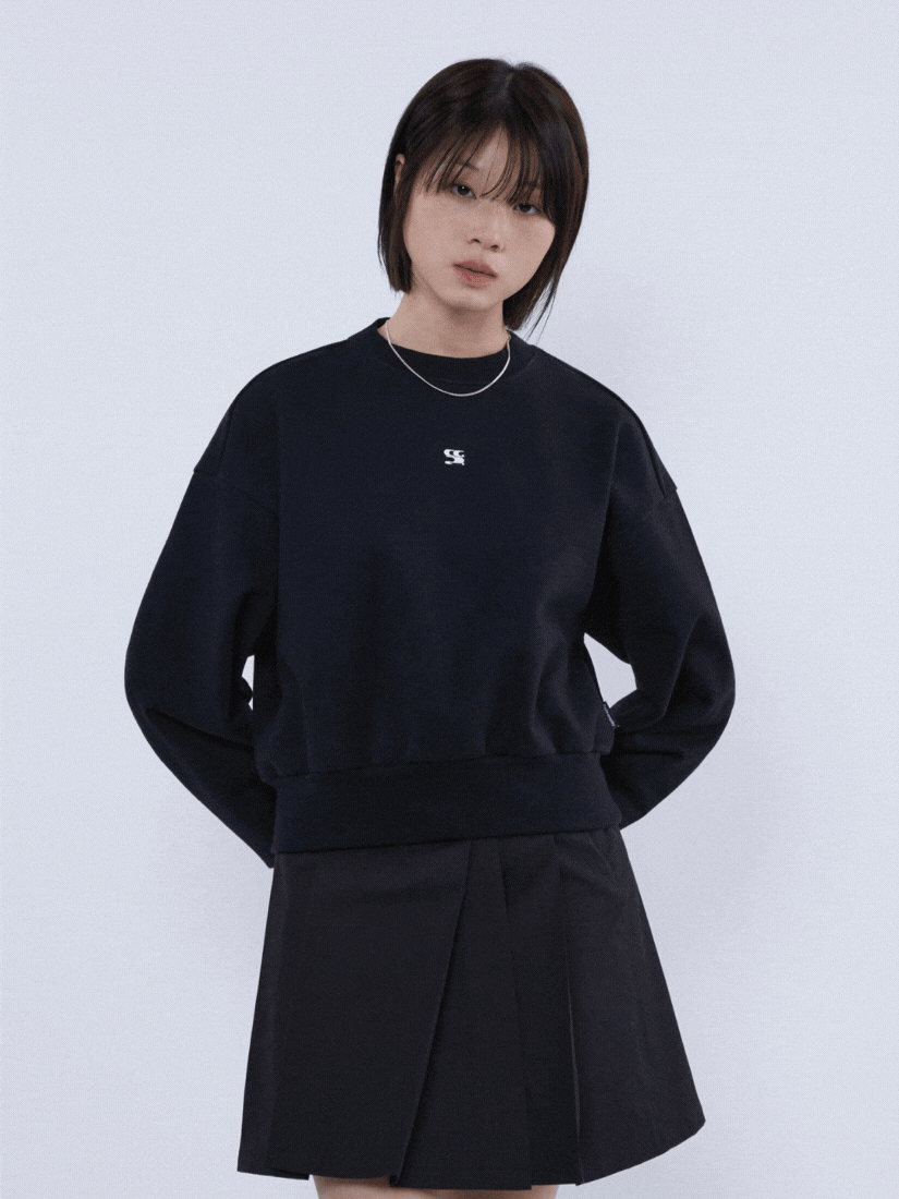 [Code:graphy] (Woman) WAVE Logo Cropped Sweatshirt_3...