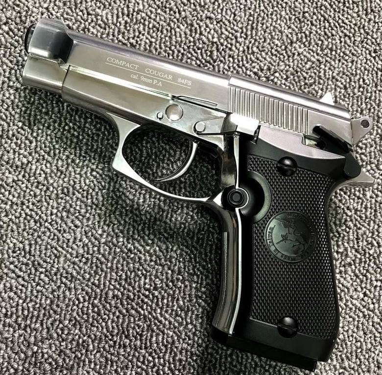 WG M84 FS COUGAR CO2 直壓手槍 6mm 銀色 11070