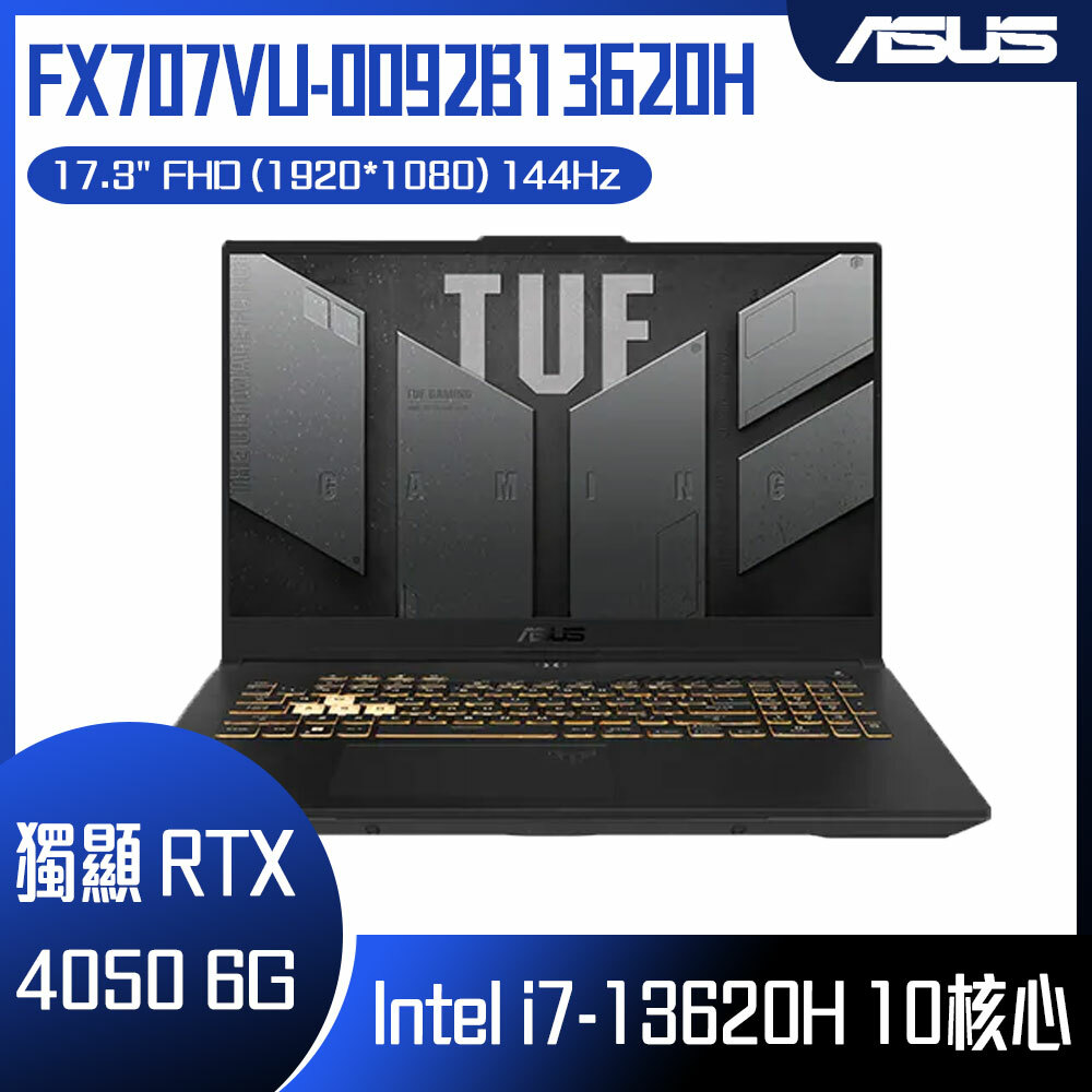 ASUS 華碩 FX707VU-0092B13620H 御鐵灰 客製化電競筆電- 驊哥電腦