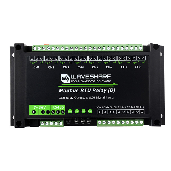 工業級 Modbus RTU(D) 8路繼電器模組 RS485 (in/out)