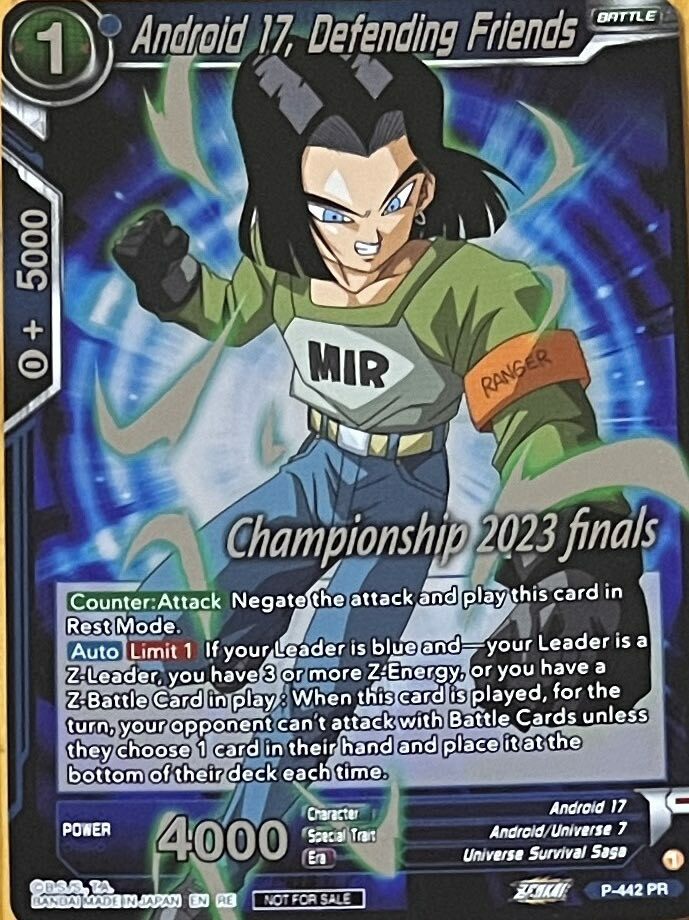 Android 17, Defending Friends (2023 Championship Finals