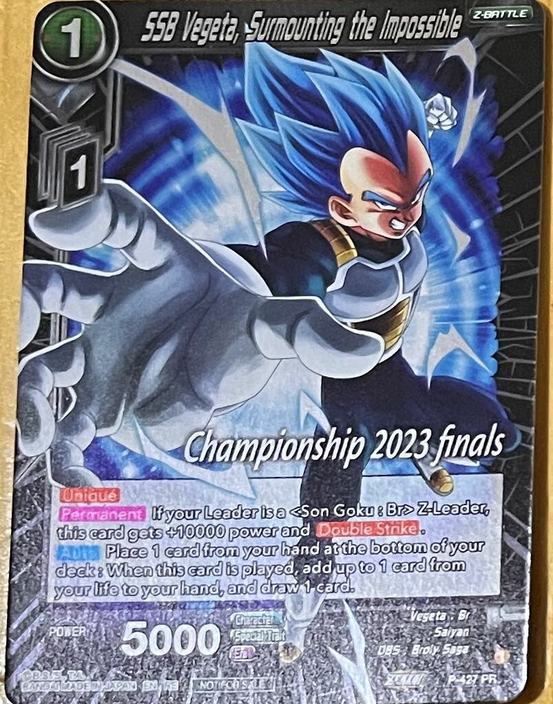 SSB Vegeta, Surmounting the Impossible (2023 Championsh