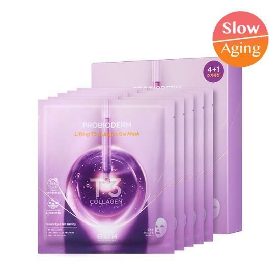 BIO HEAL Probioderm Lifting T3 Collagen Gel Mask [4+1PC