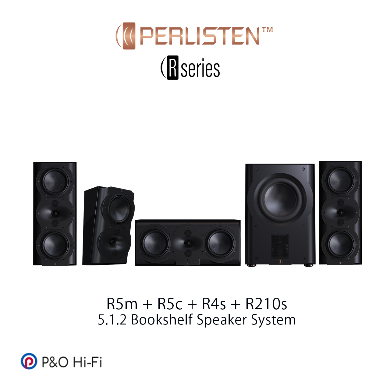 PERLISTEN 5.1.2 書架喇叭系統 (R5m+R5c+R4s+R210s)