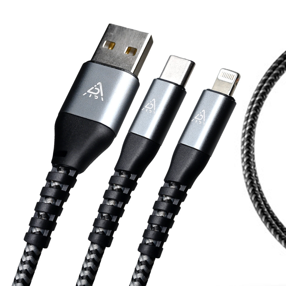 【AIDA】USB-A / Type-C / Lightning 快速充電傳輸線