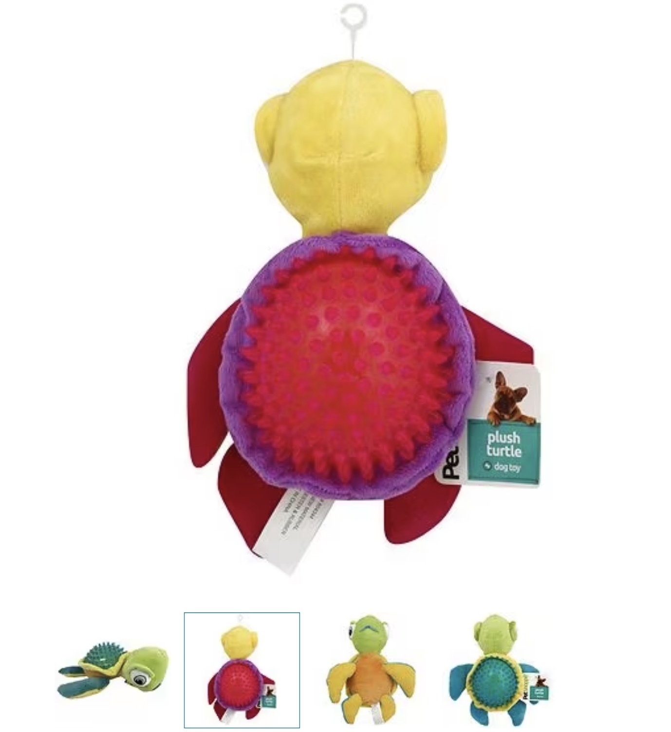 PETSHOPPE Plush Turtle Dog Toy PINK