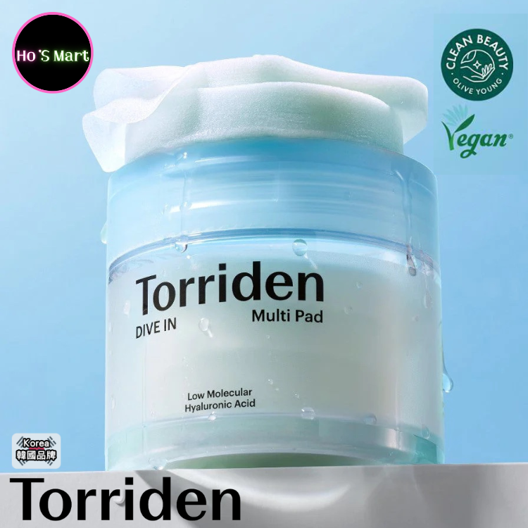 超級皇牌 |Torriden 低分子透明質酸鎮靜深層保濕爽膚棉 80塊｜適合敏感、乾敏肌膚