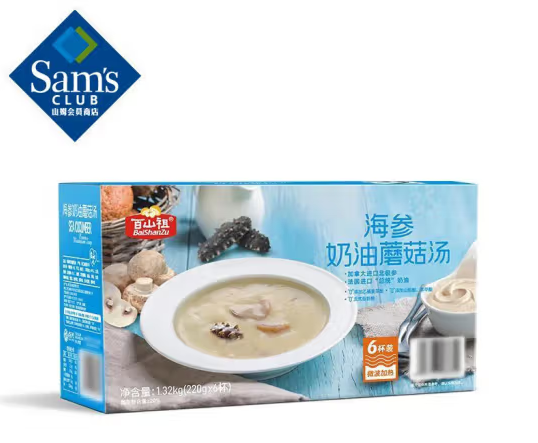 百山祖 海參奶油蘑菇湯 1.32kg(220g*6)*1箱