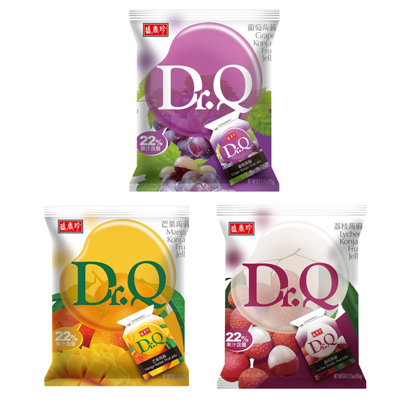 盛香珍 DR.Q蒟蒻果凍265g(10包入/箱) (葡萄/荔枝/芒果)