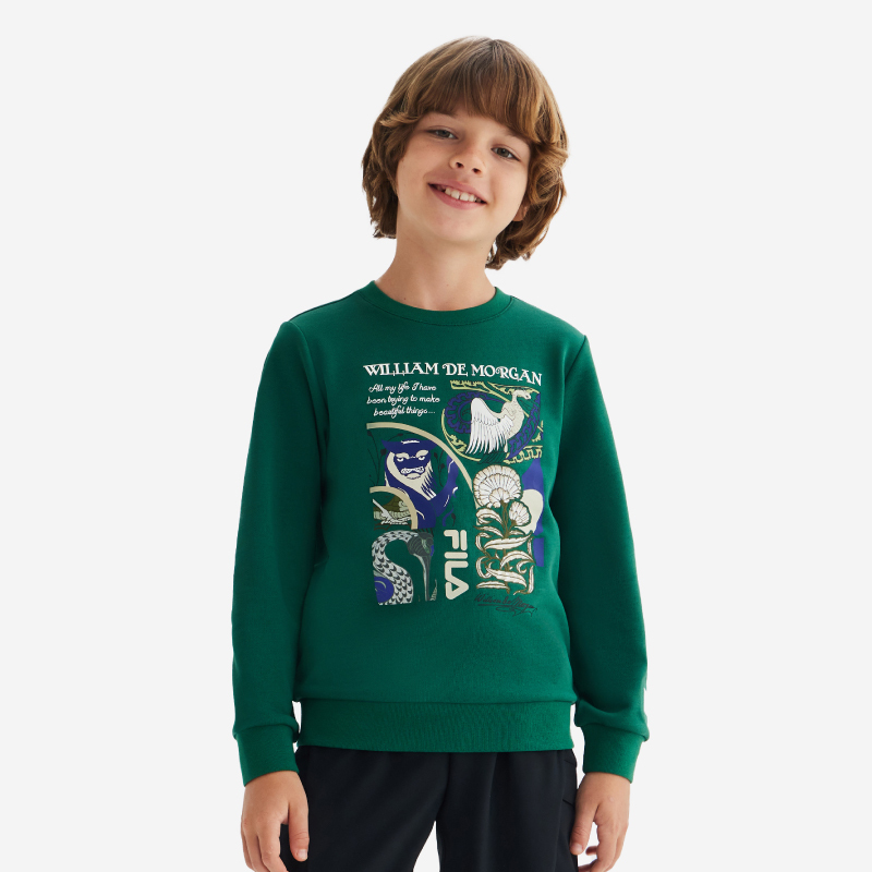 FILA KIDS William De Morgan Theme Cotton Sweatshirt