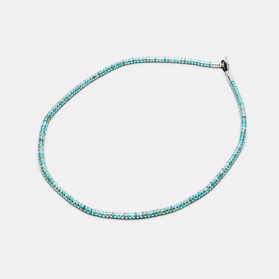MIKIA - Heishi Hematite Necklace / Turquoise