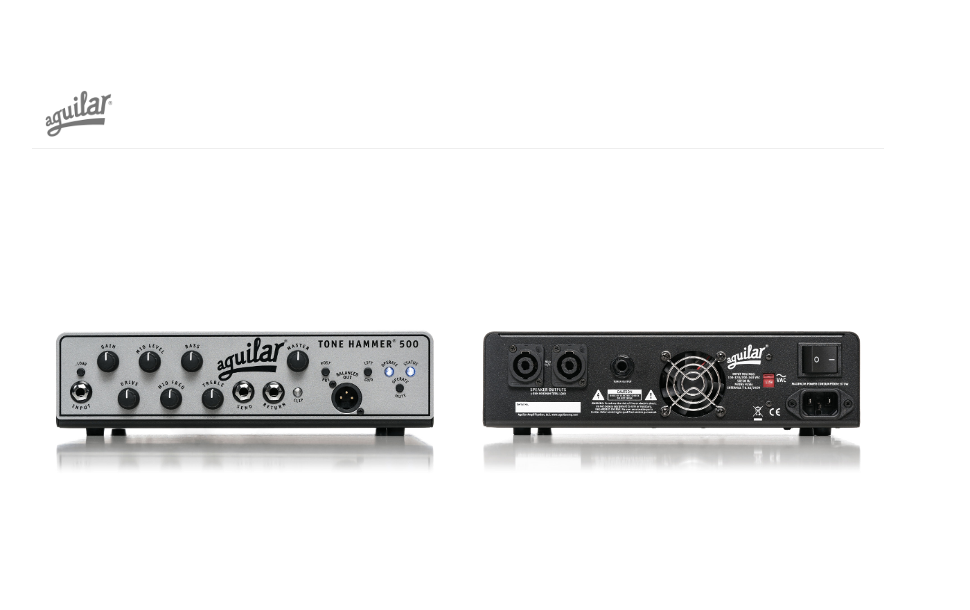 Aguilar TH500 TONE HAMMER 500 BASS AMP amplifier HEAD