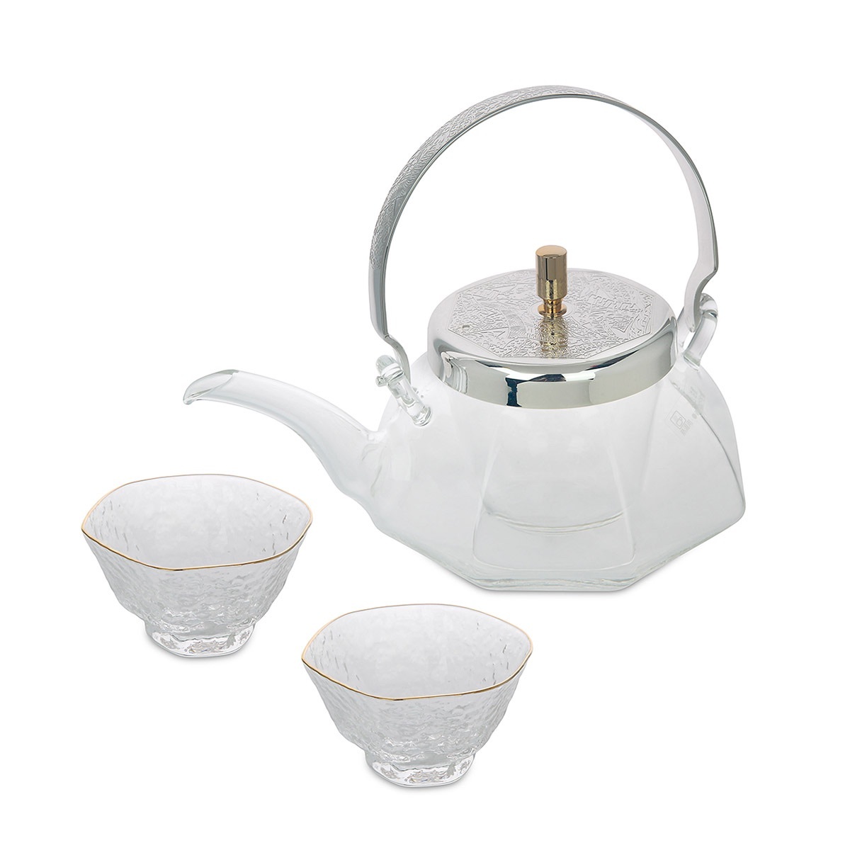 HARIO 360ml Sake Cooler and 2p 65ml Cup Set -IDSG2004SV