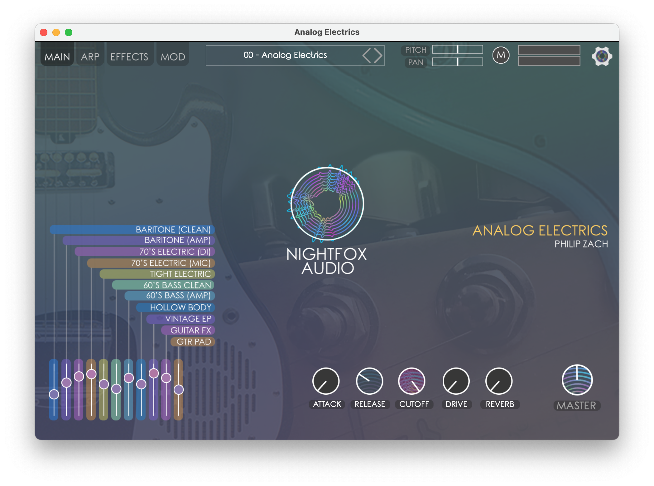 樂器取樣音源套組 Nightfox Audio Analog Electrics Plugins 序號下載版