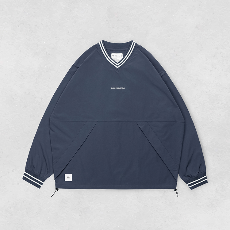 B-SIDE TECH SPORT LS TEE Gray Blue