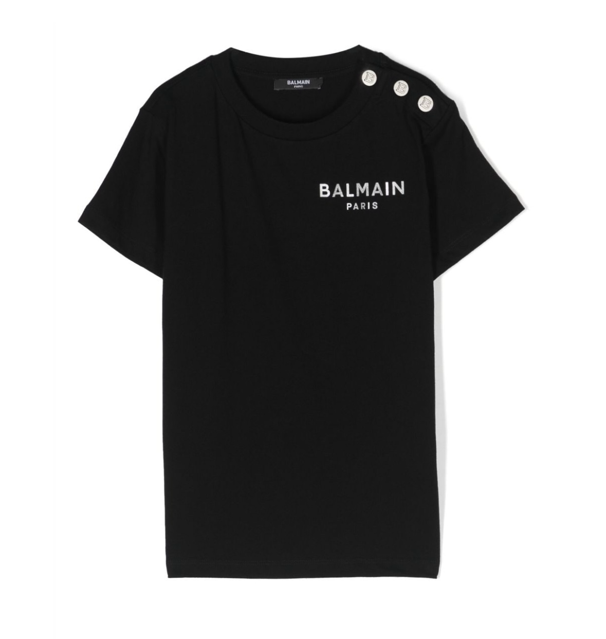 Balmain silver small logo buttons tee..T