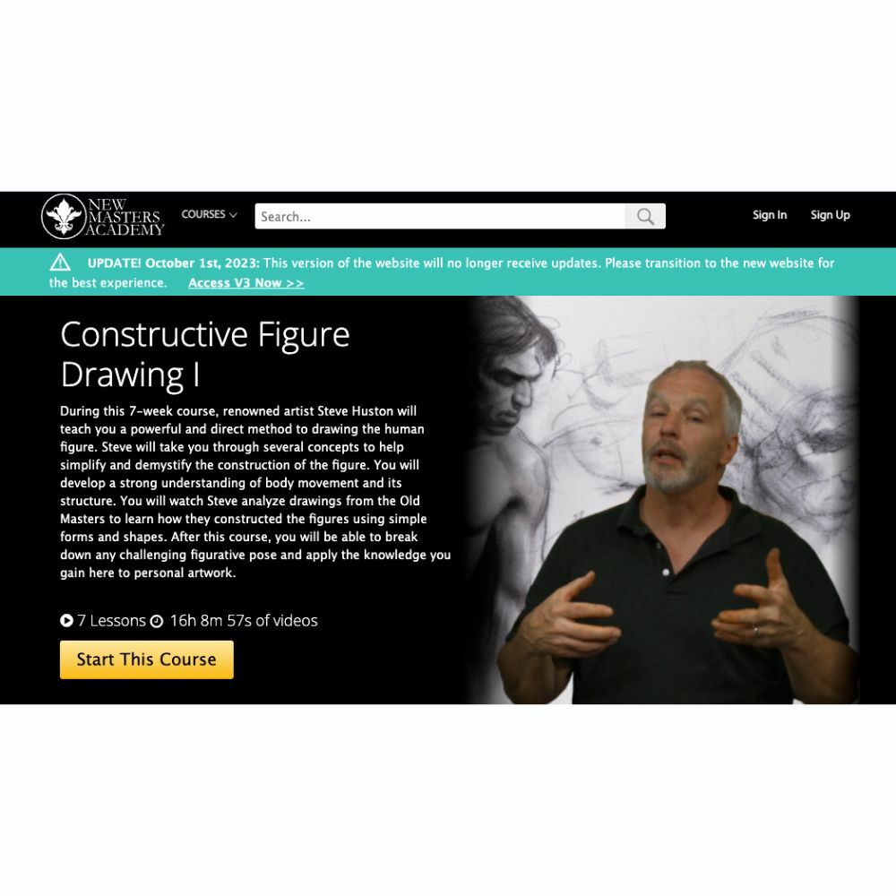 Constructive Figure Drawing I by Steve Huston, New Mast