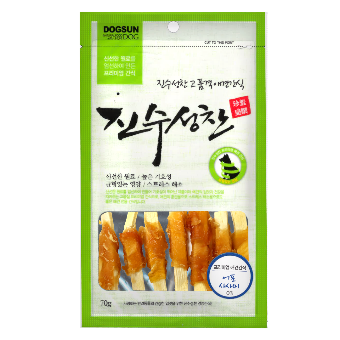 韓國DogSun｜雞肉繞鱈魚絲 70g (CP-2274)