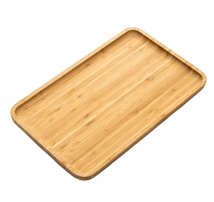 Bamboo rectangular serving tray