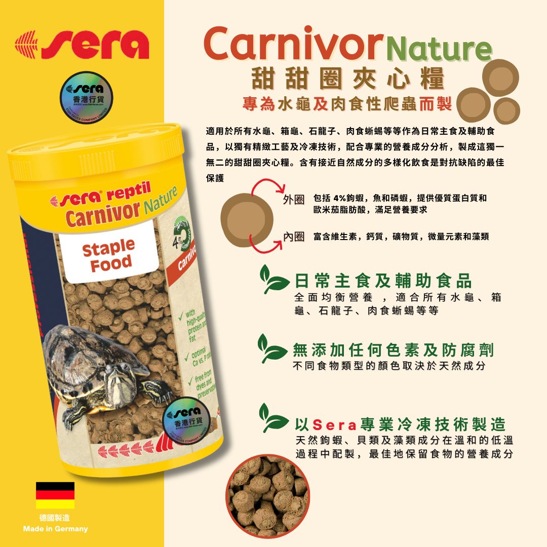 Sera Carnivor Nature 水龜甜甜圈夾心糧