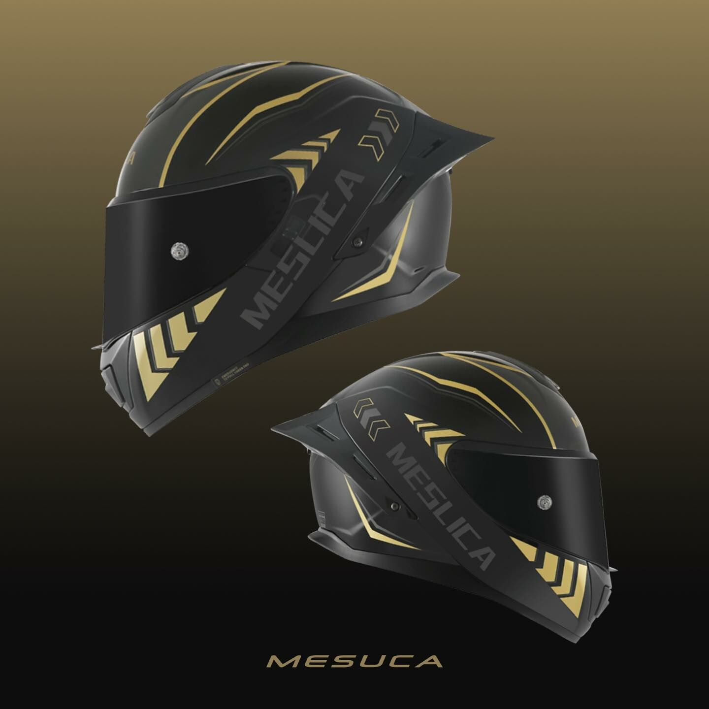 MESUCA M601 線條-金 安全帽