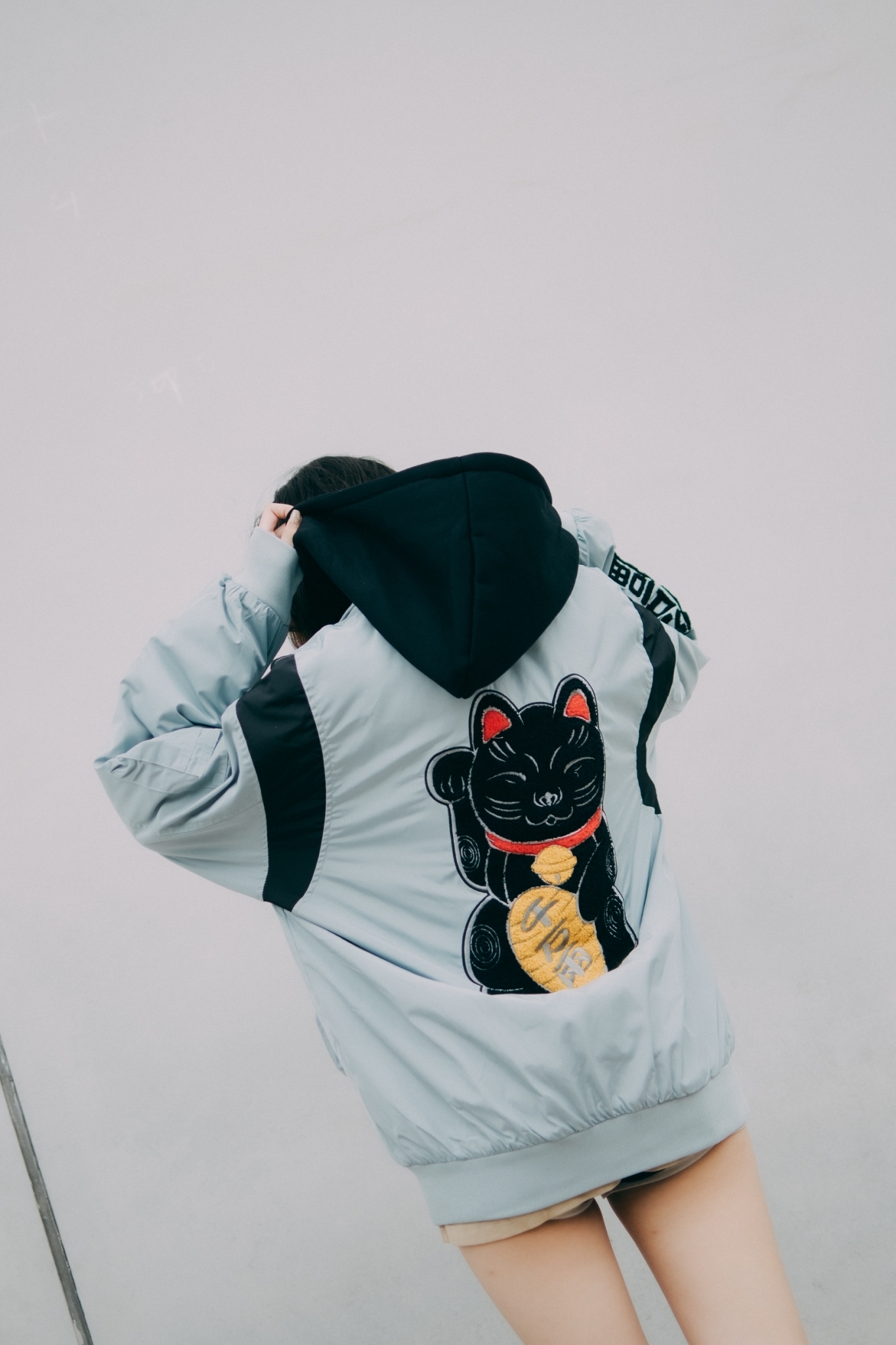 XCTRL 招財貓MA1外套-灰藍