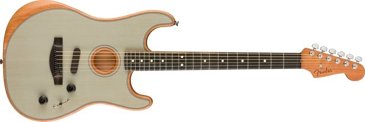 Fender American Acoustasonic Stratocaster 電木吉他 透明音速藍