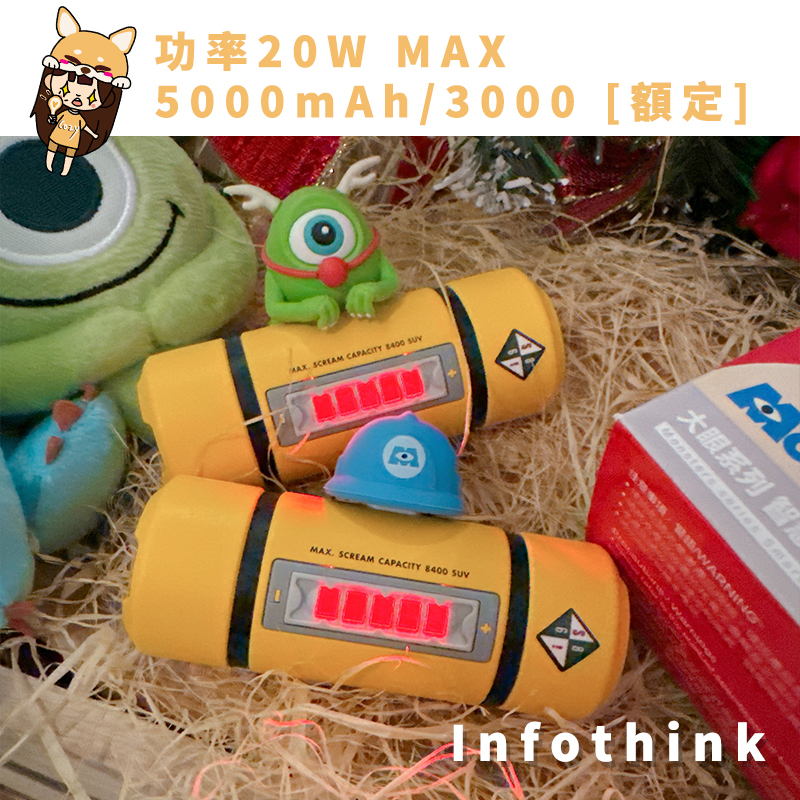 台灣infothink|迪士尼|怪獸大學|能量瓶行動電源|Monster Charge