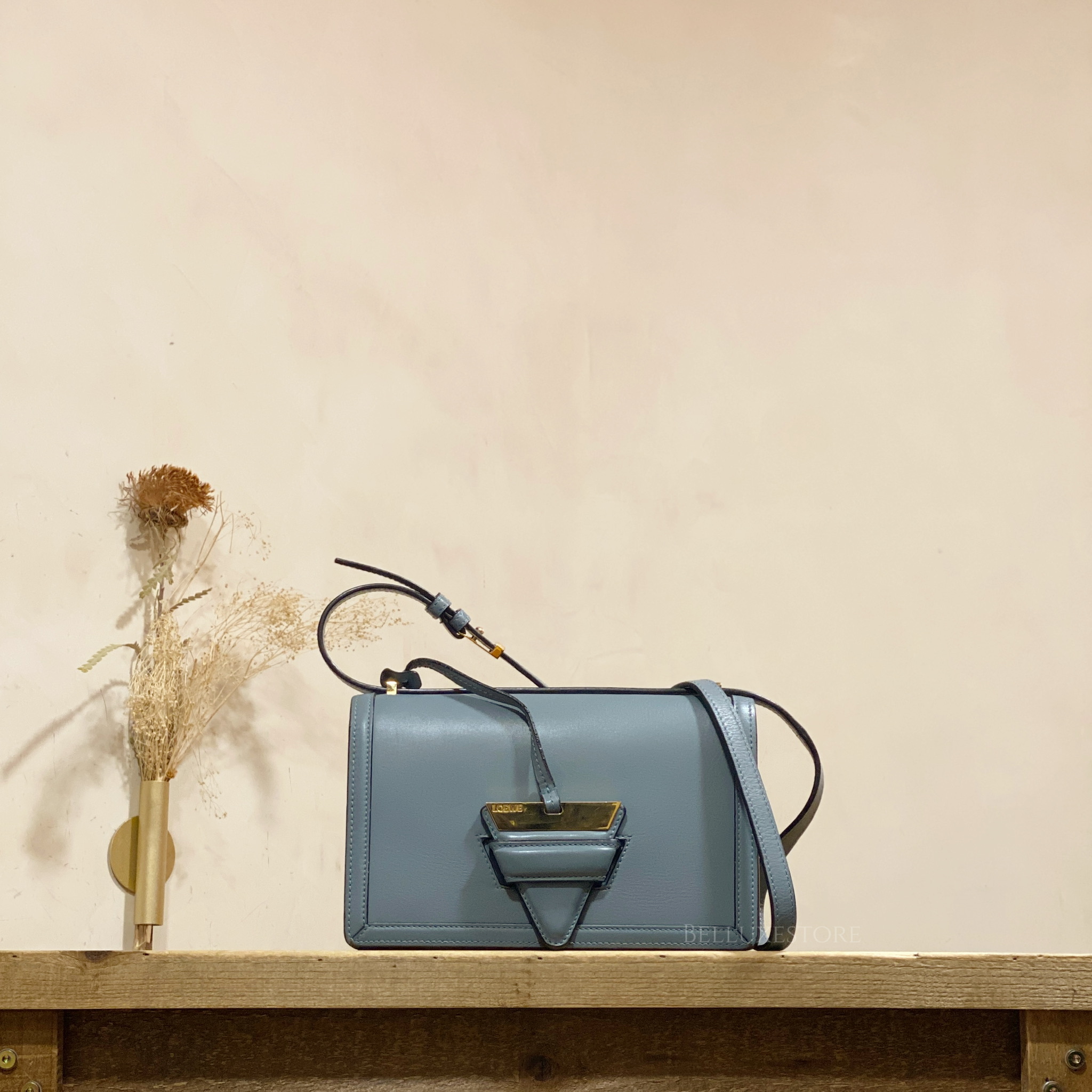 [Pre-owned] Loewe barcelona small grey blue