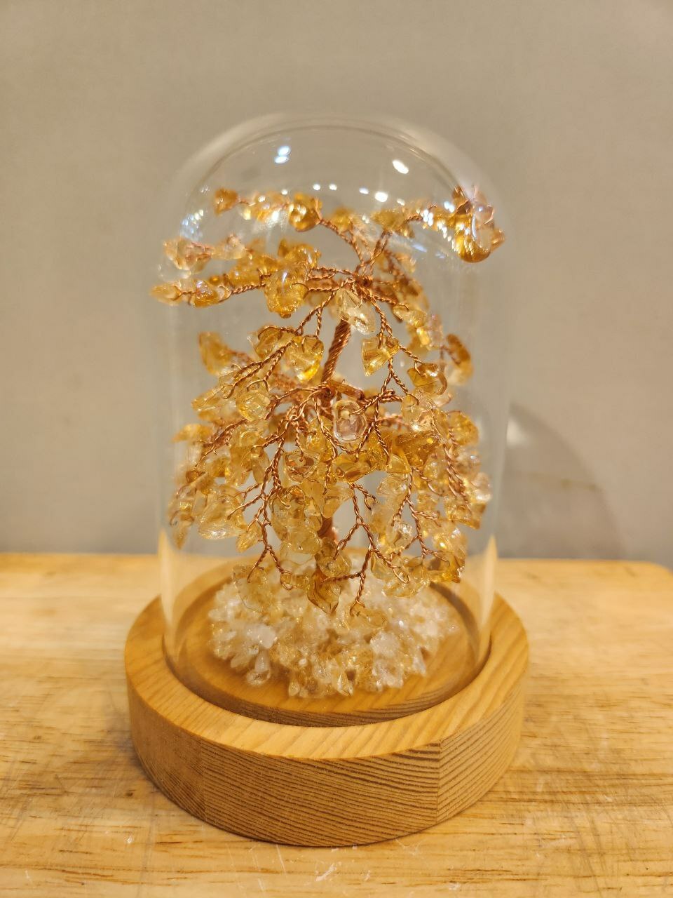 [S] CRYSTAL CHATEAU SMALL GLASS DOME TREE (14cm x 10cm), HIGH END ...