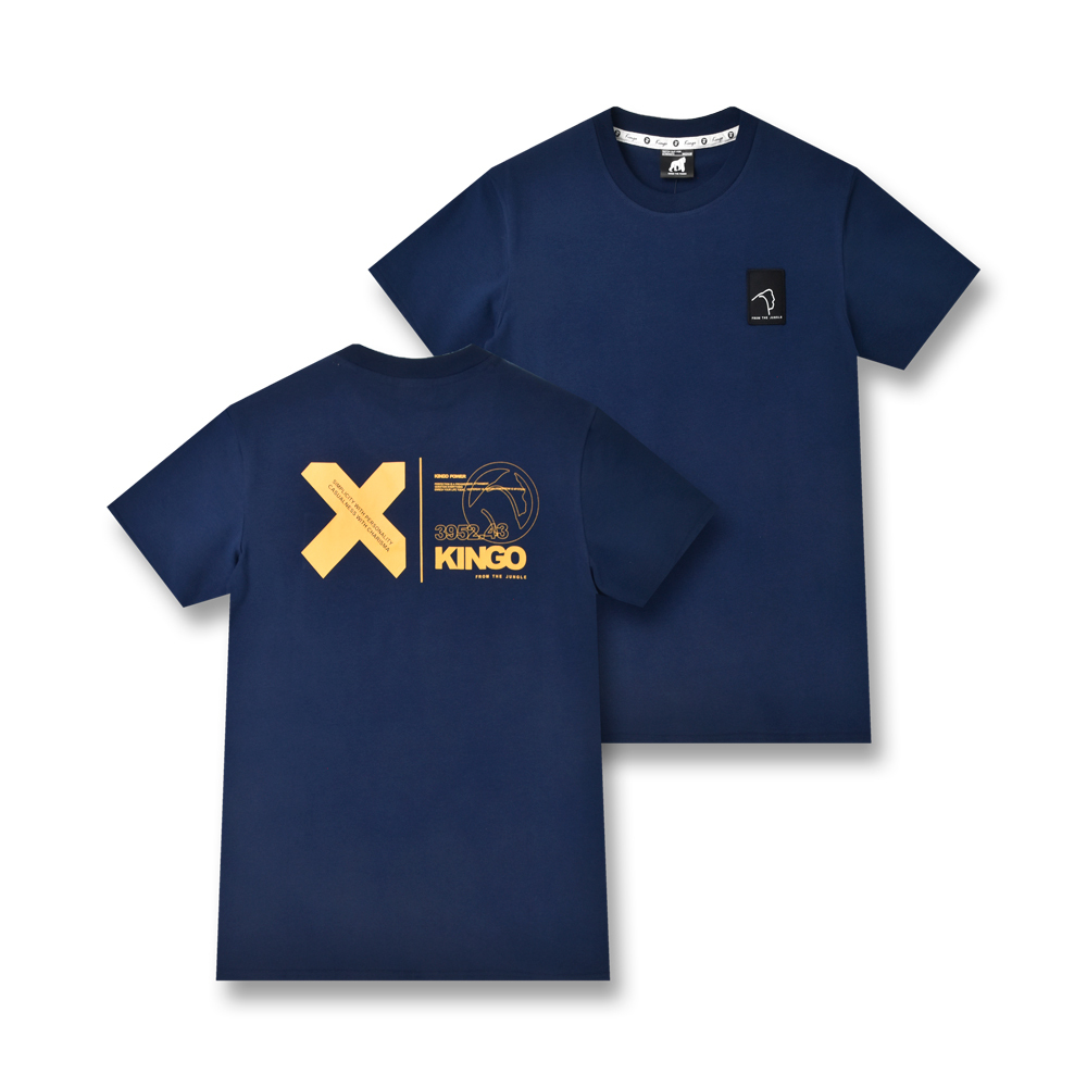 KINGO女款｜海軍藍印花T恤